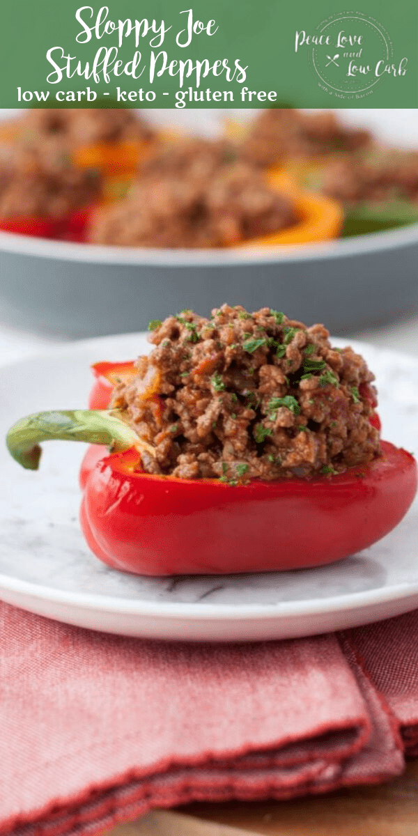 Low Carb Sloppy Joe Stuffed Peppers | Peace Love and Low Carb