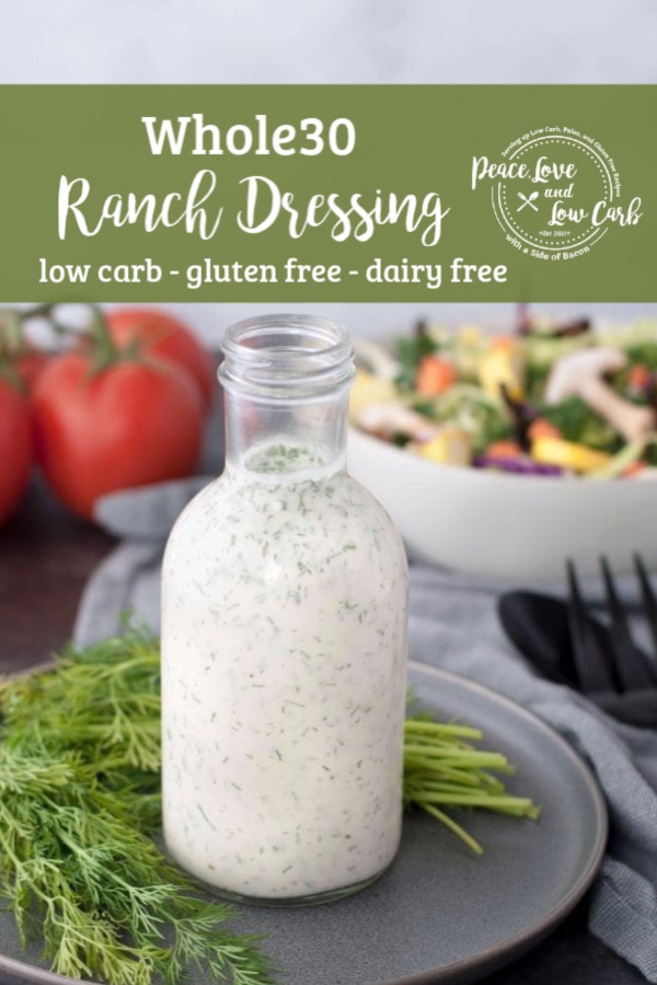 Dairy Free Keto Ranch Dressing | Peace Love and Low Carb