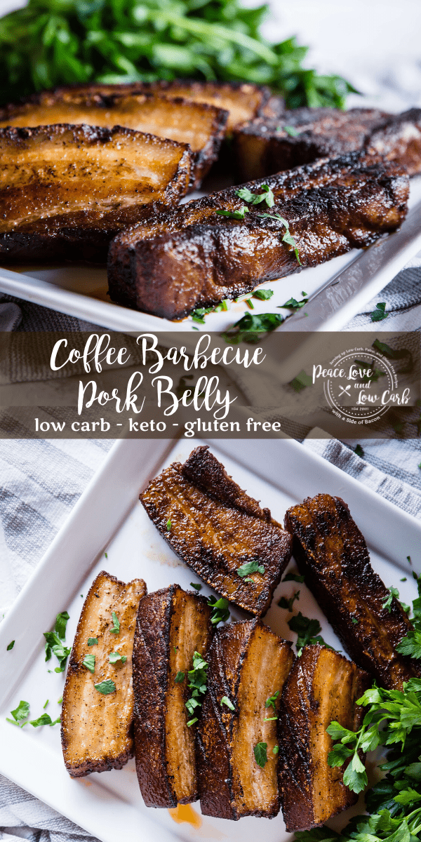 Coffee Barbecue Pork Belly - Peace Love and Low Carb