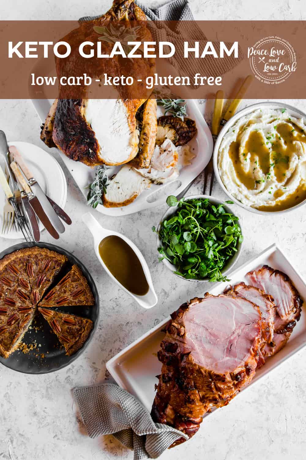 Sugar Free Keto Glazed Ham - Peace Love and Low Carb