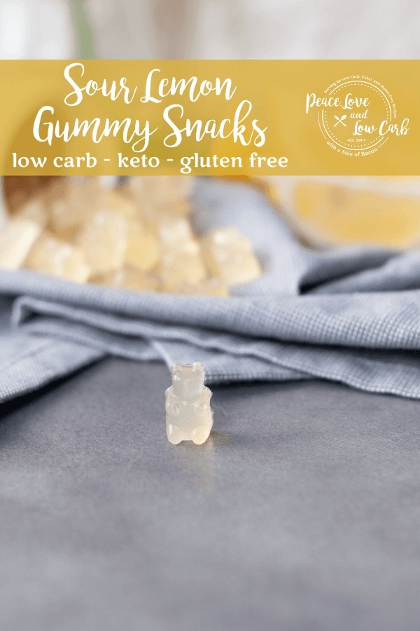 Sour Lemon Gummy Snacks | Peace Love and Low Carb