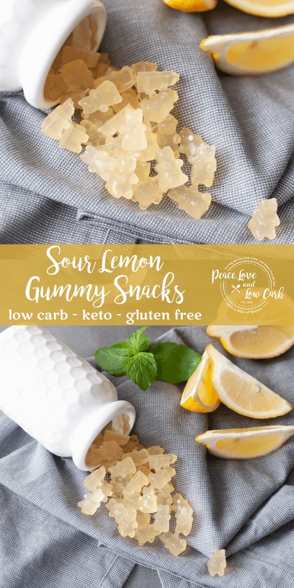 Sour Lemon Gummy Snacks | Peace Love and Low Carb