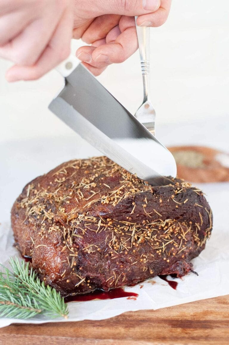 Smoked Ribeye Roast - keto, whole30 - Peace Love and Low Carb