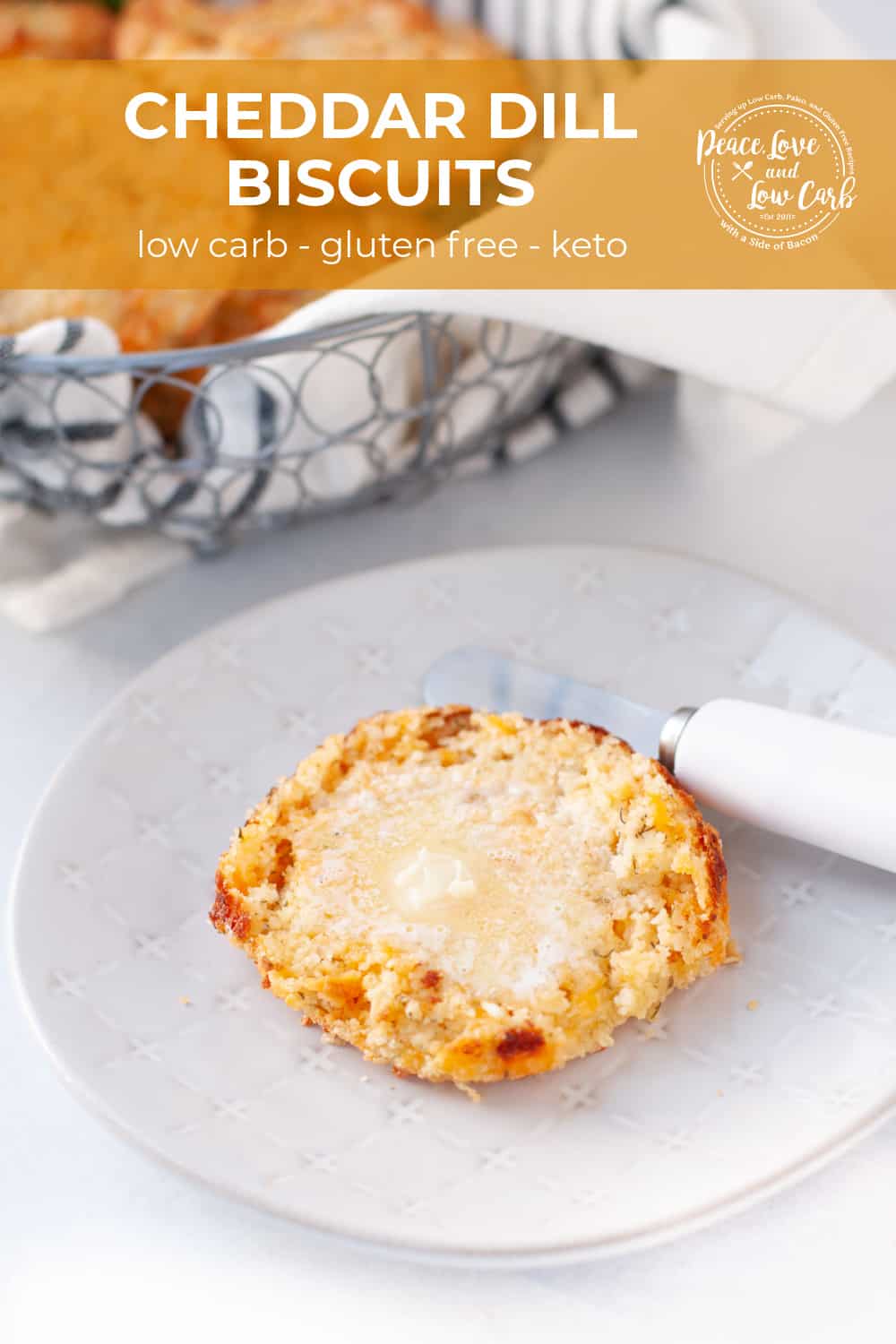 Cheddar Dill Biscuits - keto, gluten free - Peace Love and Low Carb