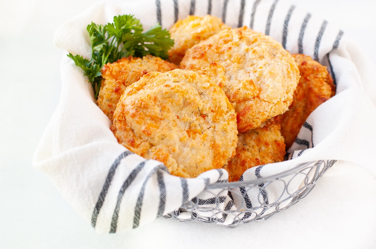 Cheddar Dill Biscuits - keto, gluten free - Peace Love and Low Carb