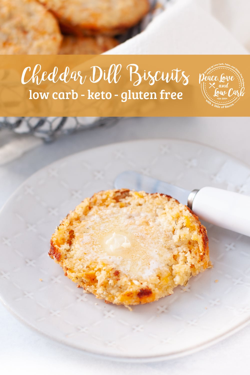 Cheddar Dill Biscuits - keto, gluten free - Peace Love and Low Carb