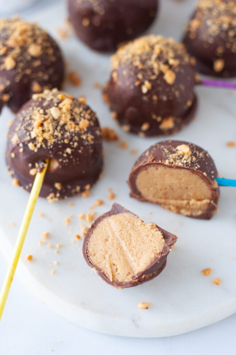 Keto Chocolate Peanut Butter Pops - Peace Love and Low Carb