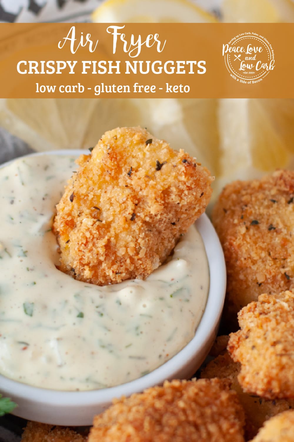 Crispy Fish Nuggets - Air Fryer - Keto - Peace Love and Low Carb