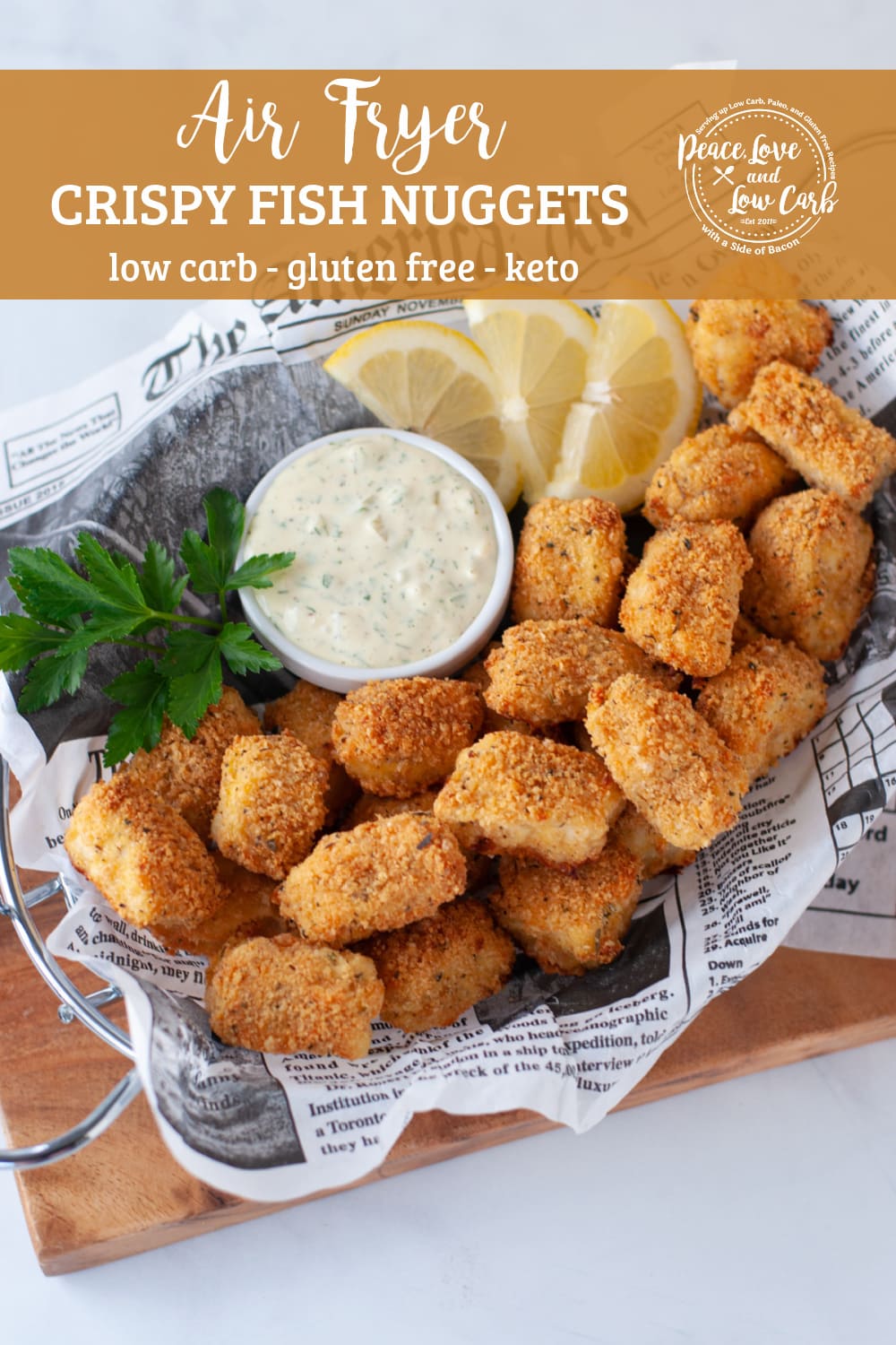 Crispy Fish Nuggets - Air Fryer - Keto - Peace Love and Low Carb