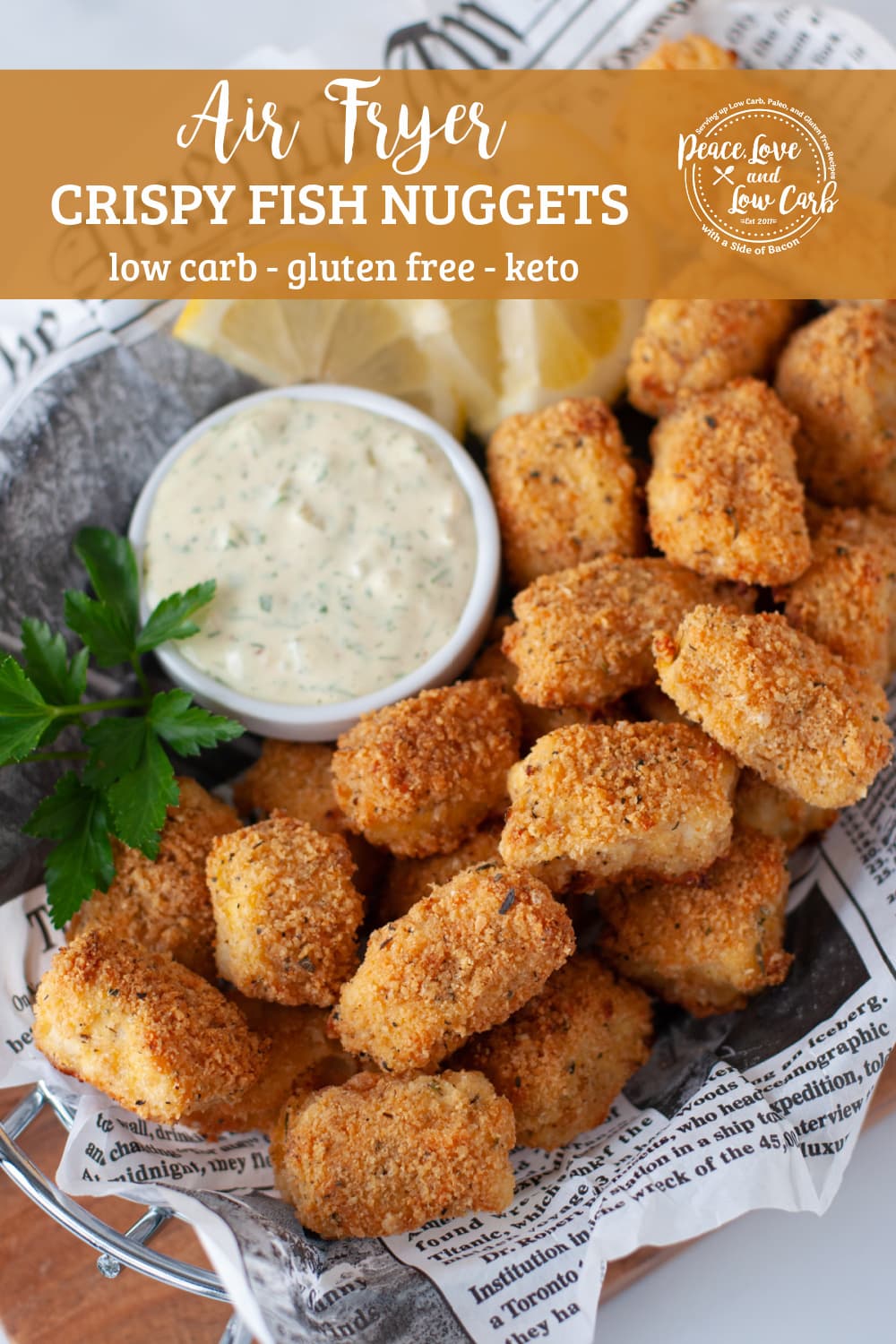 Crispy Fish Nuggets - Air Fryer - Keto - Peace Love and Low Carb