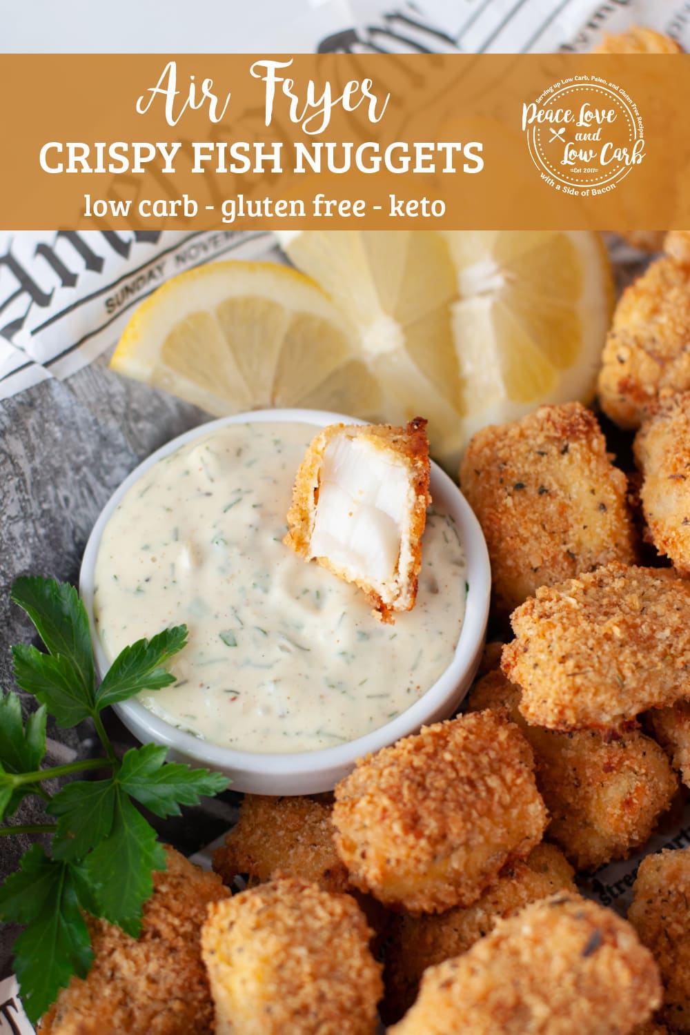 Crispy Fish Nuggets - Air Fryer - Keto - Peace Love and Low Carb