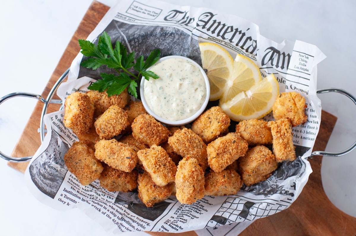 Crispy Fish Nuggets - Air Fryer - Keto - Peace Love and Low Carb