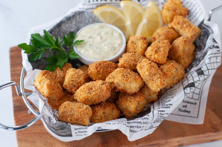 Crispy Fish Nuggets - Air Fryer - Keto - Peace Love and Low Carb