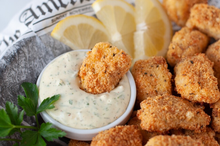 Crispy Fish Nuggets - Air Fryer - Keto - Peace Love and Low Carb