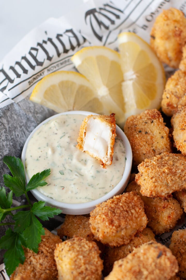 Crispy Fish Nuggets - Air Fryer - Keto - Peace Love and Low Carb