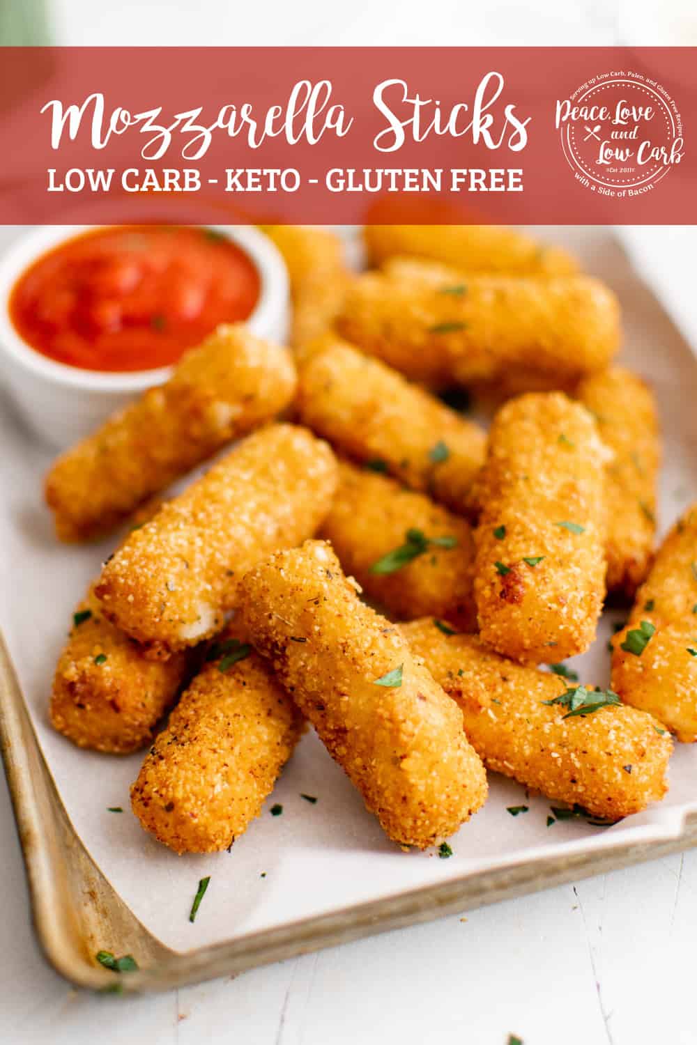 Keto Mozzarella Sticks - Peace Love and Low Carb