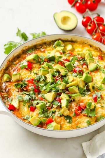 Cheesy Salsa Verde Chicken Casserole - Peace Love and Low Carb