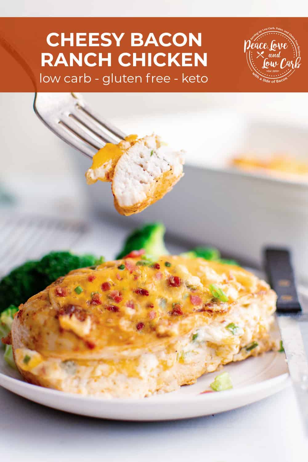 Keto Crack Chicken (Cheesy Bacon Ranch Chicken) - Peace Love and Low Carb