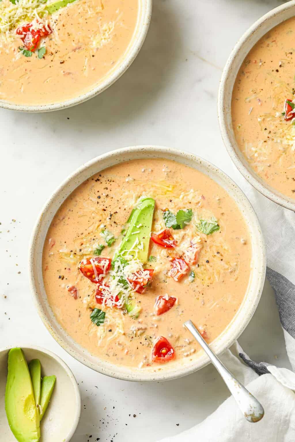 Keto Taco Soup - Peace Love and Low Carb