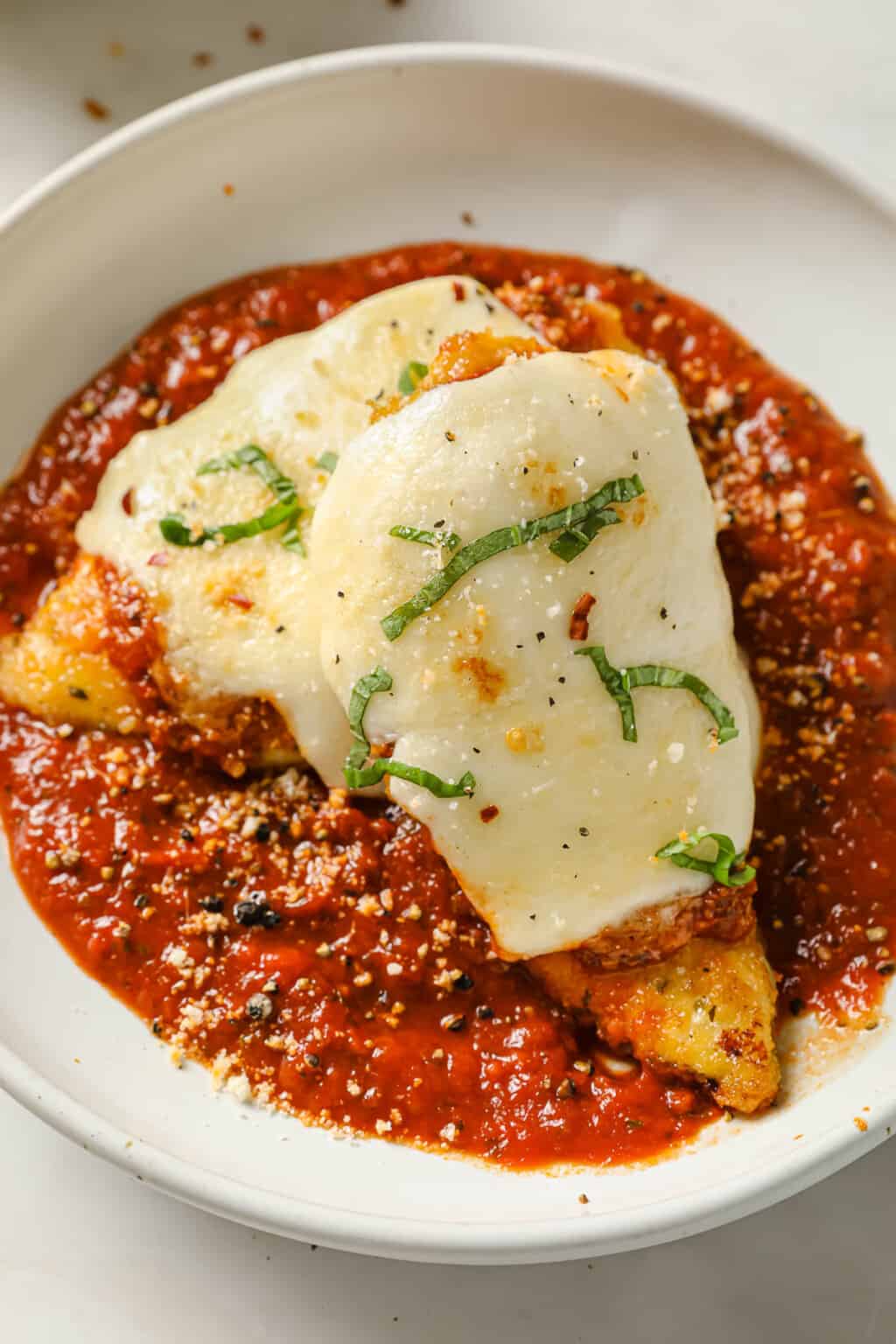 Keto Chicken Parmesan - Peace Love and Low Carb