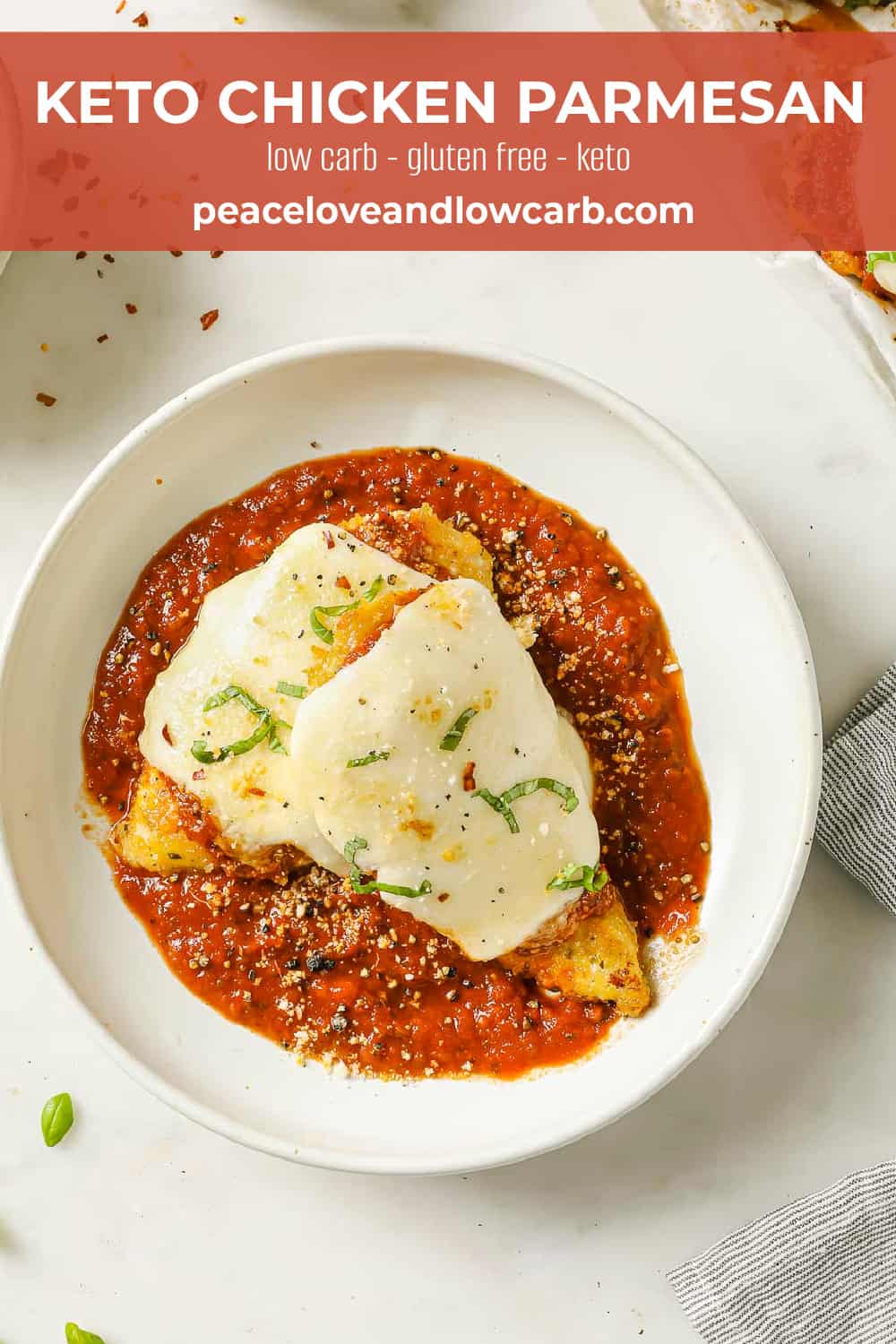 Keto Chicken Parmesan - Peace Love and Low Carb